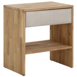 Nachttisch Home Affaire "Vinton", beige (beige, natur, natur), B:60cm H:65,5cm T:42cm, Tische, Nachttisch