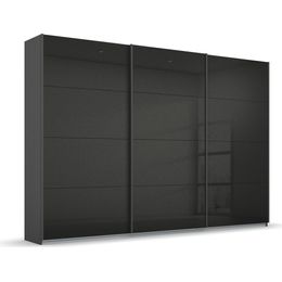 Schwebet&uuml;renschrank Rauch "Kleiderschrank Schrank Garderobe W&auml;scheschrank Ankleide OTELI", grau (graumetallic, effektgrau hochglanz), B:271cm H:210cm T:68cm, Holzwerkstoff, Schr&auml;nke, Schwebet&uuml;renschrank, in verschiedenen Dekor- und Hochglanzfarben