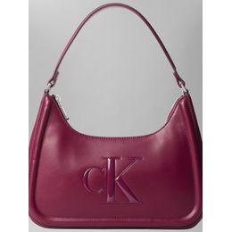 Calvin Klein Damen Schultertasche "RAISED CK SMALL SHOULDER BAG"pink, Lederimitat, unifarben, Taschen, Henkeltasche, Damen-Handtasche, Umh&auml;ngetasche