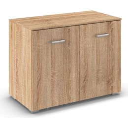 Kommode Rauch "Gamma", eiche sonoma, B:80cm H:61cm T:42cm, Holzwerkstoff, Sideboards, Kommode, mit 2 T&uuml;ren, verstellbaren B&ouml;den und viel Stauraum MADE IN GERMANY