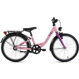 Kinderfahrrad Dacapo "20" Cindy Rosa 1 Gang RH 27 cm mit Beleuchtung - Ab 6 Jahre" Gr. 27, rosa, lila, Fahrr&auml;der, Kinder, 27cm, 20 Zoll (50,80cm) hinten: 20 Zoll (50,80cm)