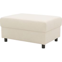 Polsterhocker DOMO collection "Turah 2 in Cord oder Luxus-Microfaser", beige (creme), B:83cm H:44cm T:60cm, 100% Polyester, Hocker, Polsterhocker, moderner Polsterhocker, passend zum Ecksofa, B/T/H: 83/60/44 cm