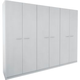Dreht&uuml;renschrank Rauch "Kleiderschrank Schrank Garderobe TOPSELLER OTELI inkl. Inneneinteilung", grau (seidengrau), B:271cm H:210cm T:54cm, Holzwerkstoff, Schr&auml;nke, Dreht&uuml;renschrank, mit zus&auml;tzlichen Einlegeb&ouml;den, optional mit Spiegel MADE IN GERMANY