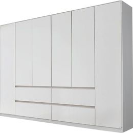Dreht&uuml;renschrank Rauch "Kleiderschrank Schrank Garderobe Garderobenschrank MAINZ", wei&szlig; (alpinwei&szlig;), B:271cm H:210cm T:54cm, Holzwerkstoff, Schr&auml;nke, Dreht&uuml;renschrank, grifflose Front, Au&szlig;ent&uuml;ren mit Push-to-Open Funktion MADE IN GERMANY