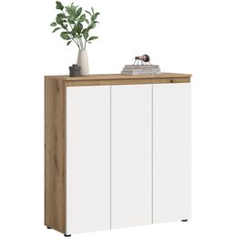 Mehrzweckschrank Inosign "CIPELA", evoke oak, wei&szlig;, B:105cm H:111cm T:37cm, FSC-zertifizierter Holzwerkstoff, Schr&auml;nke, Mehrzweckschrank, BxH:105x111 cm, viel Stauraum, variable Einlegeb&ouml;den, Kleiderstange