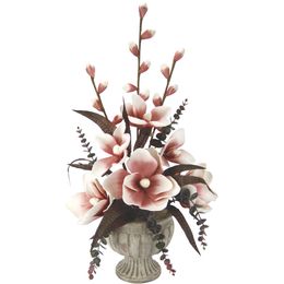 Kunstpflanze I.GE.A. "Soft-Magnolie", rosa, B:39cm H:65cm T:23cm, Keramik, Kunststoff, Polyester, Kunstpflanzen, Kunstpflanze