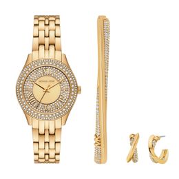 Quarzuhr Michael Kors "HARLOWE", gelbgoldfarben, goldfarben, Armbanduhren, Damen, Quarzuhr, Armbanduhr, Damenuhr, Edelstahlarmband, Ideal auch als Geschenk