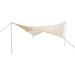 Sonnensegel EXPLORER "Sonnensegel 3x4m rechteckig wasserabweisend mit Stangen", beige (sand), Sonnensegel, B/T: 400cm x 300cm, Polyester, nach Standard 801 in beige, gr&uuml;n oder grau f&uuml;r Balkon Garten Terrasse, B:400cm H:200cm T:300cm