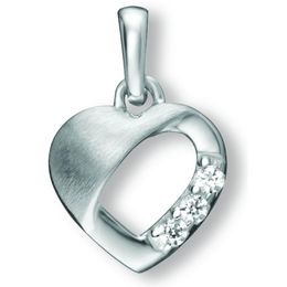 Kettenanh&auml;nger ONE ELEMENT "Zirkonia Herz Herz Anh&auml;nger aus 925 Silber", silber, Schmuckanh&auml;nger, Damen, Silber 925 (Sterlingsilber), Kettenanh&auml;nger, Zart & emotional &ndash; ein Geschenk, das von Herzen kommt