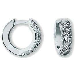 Paar Creolen ONE ELEMENT "Zirkonia Ohrringe Creolen aus 925 Silber", silber, Ohrringe, Damen, Damen,mit Zirkonia, Silber 925 (Sterlingsilber), Ihr pers&ouml;nliches Symbol &ndash; liebevoll gearbeitet f&uuml;r jeden Tag