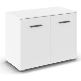 Kommode Rauch "Gamma", alpinwei&szlig;, B:80cm H:61cm T:42cm, Holzwerkstoff, Sideboards, Kommode, mit 2 T&uuml;ren, verstellbaren B&ouml;den und viel Stauraum MADE IN GERMANY