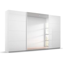 Schwebet&uuml;renschrank Rauch "Kleiderschrank Schrank Garderobe W&auml;scheschrank Ankleide OTELI", wei&szlig; (wei&szlig;, hochglanz wei&szlig;), B:315cm H:229cm T:68cm, Holzwerkstoff, Schr&auml;nke, Schwebet&uuml;renschrank, mit Mittelspiegel, in verschiedenen Dekor- und Hochglanzfarben