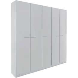 Dreht&uuml;renschrank Rauch "Kleiderschrank Schrank Garderobe TOPSELLER OTELI inkl. Inneneinteilung", grau (seidengrau), B:226cm H:229cm T:54cm, Holzwerkstoff, Schr&auml;nke, Dreht&uuml;renschrank, mit zus&auml;tzlichen Einlegeb&ouml;den, optional mit Spiegel MADE IN GERMANY