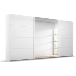Schwebet&uuml;renschrank Rauch "Kleiderschrank Schrank Garderobe W&auml;scheschrank Ankleide OTELI", wei&szlig; (wei&szlig;, hochglanz wei&szlig;), B:360cm H:229cm T:68cm, Holzwerkstoff, Schr&auml;nke, Schwebet&uuml;renschrank, mit Mittelspiegel, in verschiedenen Dekor- und Hochglanzfarben