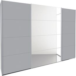 Schwebet&uuml;renschrank Rauch "Kleiderschrank Schrank Garderobe TOPSELLER OTELI inkl. Inneneinteilung", grau (seidengrau), B:315cm H:229cm T:62cm, Holzwerkstoff, Schr&auml;nke, Schwebet&uuml;renschrank, mit 3 Innenschubladen sowie zus&auml;tzlichen Einlegeb&ouml;den MADE IN GERMANY