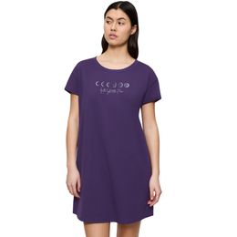 Nachthemd Triumph "Nightdresses NDK X", Damen, Gr. 38, N-Gr, lila (royal lila), Jersey, Obermaterial: 100% Baumwolle, bequem kniefrei, Rundhals, Kleider Nachthemd, weich und atmungsaktiv