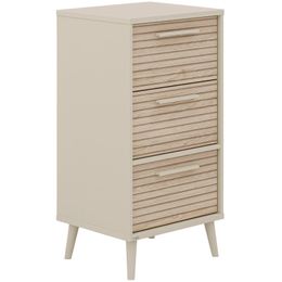 Highboard Paidi "EEFJE in Beige, 3 Schubladen mit Soft-Close, verschiedene Ausf&uuml;hrungen", beige (cashmere, beige, groovy, oak), B:48cm H:93cm T:41cm, Spanplatte, Sideboards, Highboard, modernes und langlebiges Regal aus Holz, gepr&uuml;fte Qualit&auml;t, Kommode