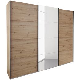Schwebet&uuml;renschrank Rauch "Kleiderschrank Schrank Garderobe TOPSELLER OTELI inkl. Inneneinteilung", braun (eiche artisan), B:271cm H:229cm T:62cm, Holzwerkstoff, Schr&auml;nke, Schwebet&uuml;renschrank, mit 3 Innenschubladen sowie zus&auml;tzlichen Einlegeb&ouml;den MADE IN GERMANY, Topseller