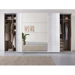 Schwebet&uuml;renschrank Rauch "Kleiderschrank Schrank Garderobe TOPSELLER OTELI inkl. Inneneinteilung", wei&szlig; (wei&szlig;, hochglanz wei&szlig;), B:360cm H:210cm T:62cm, Holzwerkstoff, Schr&auml;nke, Schwebet&uuml;renschrank, mit 3 Innenschubladen sowie zus&auml;tzlichen Einlegeb&ouml;den MADE IN GERMANY, Topseller
