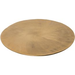 Platzteller CREATIV HOME, gold, H:0,5cm &Oslash;:30cm, Aluminium, Untersetzer, im modernen Design