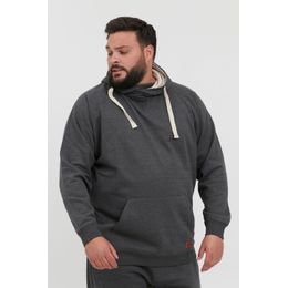 Kapuzensweatshirt Blend "BHSales Big & Tall", Herren, Gr. 4XL, charcoal mix, Sweatware, 60% Baumwolle, 40% Polyester, unifarben, regular fit normal, ohne Ausschnitt, Rippb&uuml;ndchen, Sweatshirts, L&auml;ssiger Hoodie mit Kapuze und K&auml;ngurutasche in gro&szlig;en Gr&ouml;&szlig;en