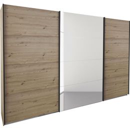 Schwebet&uuml;renschrank Rauch "Kleiderschrank Schrank Garderobe TOPSELLER OTELI inkl. Inneneinteilung", braun (eiche artisan), B:360cm H:229cm T:62cm, Holzwerkstoff, Schr&auml;nke, Schwebet&uuml;renschrank, mit 3 Innenschubladen sowie zus&auml;tzlichen Einlegeb&ouml;den MADE IN GERMANY