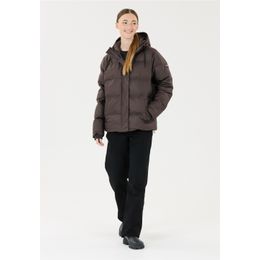 Outdoorjacke WEATHER REPORT "Audrey", Damen, Gr. 36, espresso, 100% Polyester, kariert, unifarben, normal, ohne Ausschnitt, Jacken Outdoorjacke, in wasserfester Qualit&auml;t
