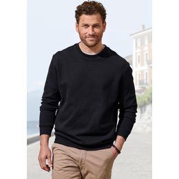 John Devin Herren Sweatshirtschwarz, Gr. M, Obermaterial: 83% Baumwolle, 16% Polyester, 1% Elasthan, Sweatshirts, Pullover aus Struktur-Qualit&auml;t