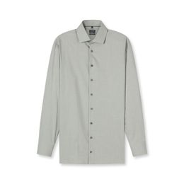 Businesshemd OLYMP "OLYMP Luxor 24/Seven, modern fit, Global Kent", Herren, Gr. 41, Normaler Arm, grau (mint), 64% Baumwolle, 27% Polyester, 9% Elasthan, Hemden