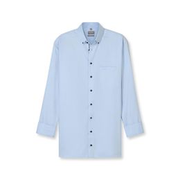 Businesshemd OLYMP "OLYMP Luxor, comfort fit, Button-down", Jungen, Gr. 40, Normaler Arm, hellblau, 100% Baumwolle, Hemden