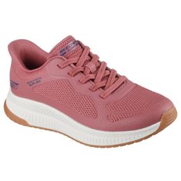 Slip-On Sneaker Skechers "BOBS SQUAD 4", Damen, Gr. 40, rosa, Mesh, Synthetik, Schuhe, Slipper, Freizeitschuh, Halbschuh mit Memory Foam