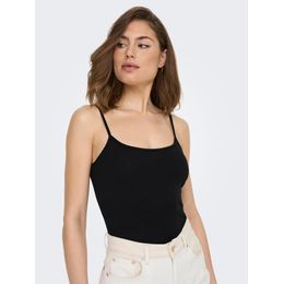 Jacqueline de Yong Tanktop JDY "JDYAVA SINGLET JRS NOOS", Damen, Gr. XL, schwarz, Jersey, Obermaterial: 95% Baumwolle, 5% Elasthan, unifarben, regular fit h&uuml;ftlang, Rundhals, Tops Tanktop