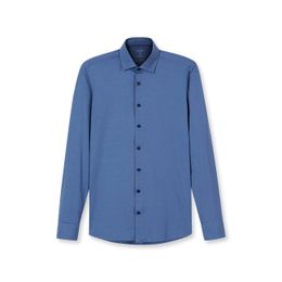 Businesshemd OLYMP "OLYMP Level Five 24/Seven, body fit, Kent", Herren, Gr. 38, Normaler Arm, n&uuml;rnberger blau, 92% Baumwolle, 8% Elasthan, Hemden