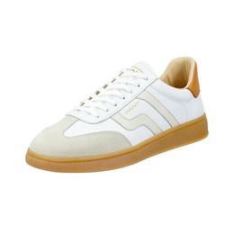 Sneaker Gant "Cuzmo", Damen, Gr. 44, wei&szlig;, Leder, Veloursleder, colorblocking, Schuhe Sneaker, Retro Sneaker, Schn&uuml;rschuh mit Lederinnensohle