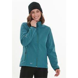 Softshelljacke WHISTLER "Covina", Damen, Gr. 36, gr&uuml;n (gr&uuml;n, grau), 94% Polyester, 6% Elasthan, unifarben, normal, hoch geschlossener Ausschnitt, Jacken Softshelljacke, mit wasser- und winddichtem Funktionsmaterial