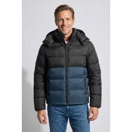 Steppjacke Calvin Klein Jeans "LS NYLON COLOR BOCK PUFFER JKT", Herren, Gr. L, schwarz, Web, Obermaterial: 100% Polyamid, unifarben, regular fit normal, Rundhals, eingesetzt gerader Abschluss, Jacken Steppjacke, Mit Rundhalsausschnitt, regular fit