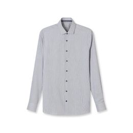 Businesshemd OLYMP "OLYMP Level Five 24/Seven, body fit, Modern Kent", Herren, Gr. 39, Normaler Arm, grau (aubergine), 64% Baumwolle, 27% Polyester, 9% Elasthan, Hemden