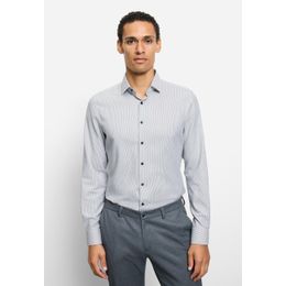 Businesshemd OLYMP "OLYMP Level Five 24/Seven, body fit, Modern Kent", Jungen, Gr. 38, Normaler Arm, grau, gr&uuml;n, 64% Baumwolle, 27% Polyester, 9% Elasthan, Hemden