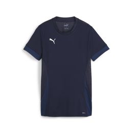Trainingstop Puma "TEAMGOAL MATCHDAY JERSEY WMNS", Damen, Gr. M, blau (Puma navy, Puma wei&szlig;, persian blau), Interlock, Obermaterial: 100% Polyester, unifarben, regular fit normal, Rundhals, Tops, Regular Fit, sportlicher Stil, mit dryCELL Technologie