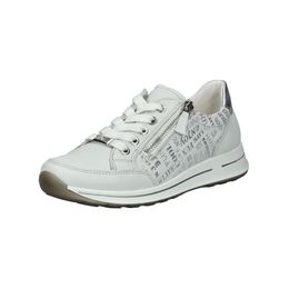 Sneaker Ara "Ara Sneaker Leder", Damen, Gr. 40, silber, wei&szlig;, Leder, Schuhe Sneaker