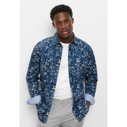 Langarmhemd OLYMP "OLYMP Casual, regular fit, Kent", Herren, Gr. L, Normaler Arm, marine, 100% Baumwolle, Hemden
