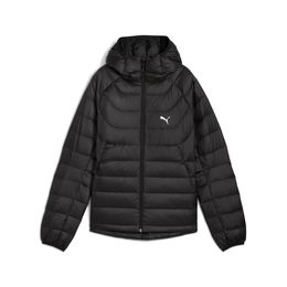 Daunenjacke Puma "PACKLITE HOODED DOWN JACKET", Damen, Gr. S, Puma schwarz, Rippware, Obermaterial: 100% Polyester. Futter: 100% Polyester. Wattierung: 90% Entendaune, 10% Federn, unifarben, regular fit normal, Jacken Daunenjacke, mit Kapuze, mit warmCELL Isolierung, mit WindCELL Technologie