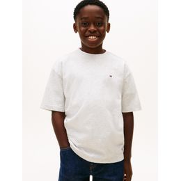 T-Shirt Tommy Hilfiger, Jungen, Gr. 74, mid grau heather, Single Jersey, Obermaterial: 100% Baumwolle, unifarben, regular fit normal, Rundhals, eingesetzt abgesteppte Kante, Shirts T-Shirt, Regular fit, f&uuml;r Kinder bis 16 Jahre