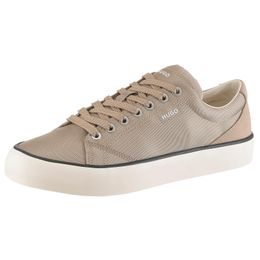 Sneaker HUGO BLUE "B-cross", Damen, Gr. 37, beige, Nubuklederimitat, Textil, Schuhe Sneaker, Schn&uuml;rschuh, Halbschuh, Plateausneaker mit gep. Schaftrand