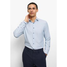 Businesshemd OLYMP "OLYMP Level Five 24/Seven, body fit, Modern Kent", Jungen, Gr. 38, Normaler Arm, bleu, 64% Baumwolle, 27% Polyester, 9% Elasthan, Hemden