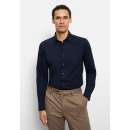 Businesshemd OLYMP "OLYMP Level Five 24/Seven, body fit, New York Kent", Jungen, Gr. 41, Normaler Arm, marine, 92% Baumwolle, 8% Elasthan, Hemden