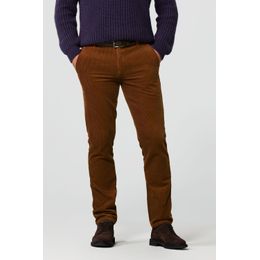 Chinos MEYER "Bonn", Herren, Gr. 56, Normalgr&ouml;&szlig;en, braun (cognac), 98% Baumwolle, 2% Elasthan, unifarben, regular fit lang, Hosen, Superstretch Premium Cord Chino