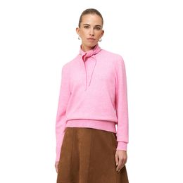 Strickpullover Zero "Damen mit Strickhalstuch", Damen, Gr. 40, blushberry pink melange, Strick, Obermaterial: 50% Polyester, 22% Polyester, 10% Polyamid, 10% Polyacryl, 5% Wolle, 3% Elasthan, unifarben, figurumspielend normal, Rundhals, weit B&uuml;ndchen, Pullover Strickpullover, Plain/ohne Details