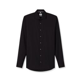 OLYMP Herren Businesshemd "OLYMP Level Five, Body Fit, Royal Kent"schwarz, Gr. 44, 97% Baumwolle, 3% Elastolefin, Hemden