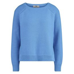 Peter Hahn - Rundhals-Pullover, blau, Gr. 38 / S - Baumwolle